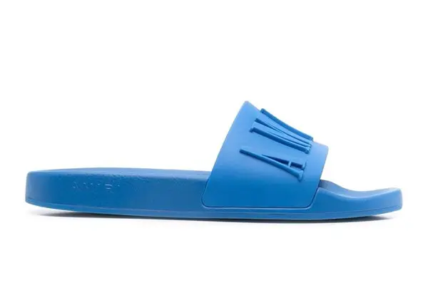 Amiri Debossed Pool Slides - Royal Blue