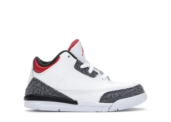 JORDAN Retro Se Denim Sneakers - White/fire Red/black