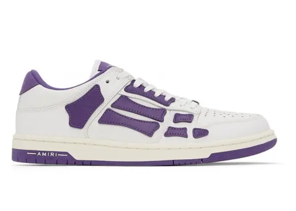 Amiri Skel Top Low Sneakers - White/purple