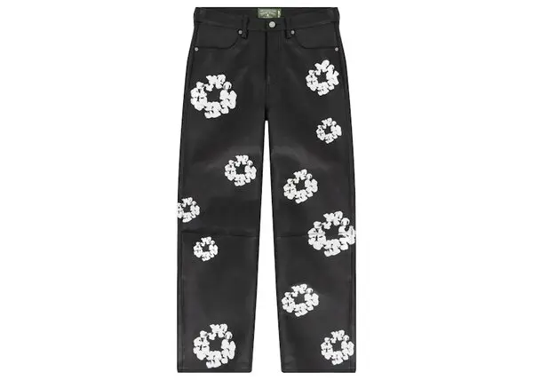 DENIM TEARS X Levi's Leather Cotton Wreath Jeans - Black Denim