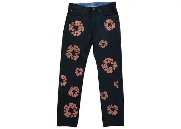 DENIM TEARS Levi's Cotton Wreath Jeans - Black/red Clay