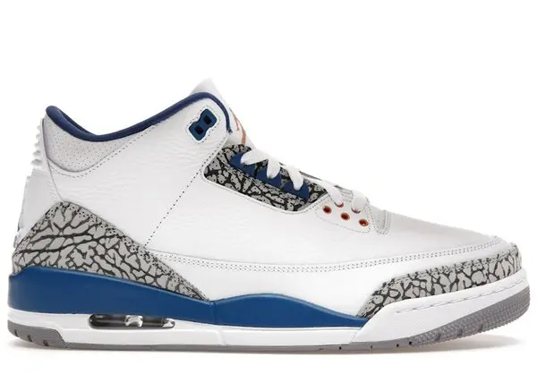 JORDAN 3 Retro Wizards Sneakers - White/true Blue/metallic Copper