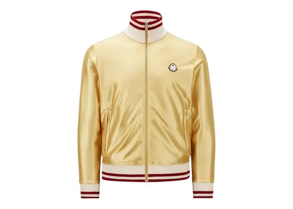 Moncler X Palm Angels Shiny Zip-up Sweatshirt - Light Yellow