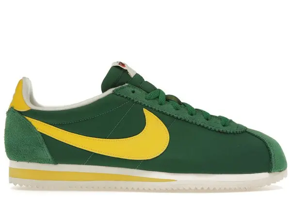 Nike Classic Cortez Sneakers - Pine Green/opti Yellow/sail