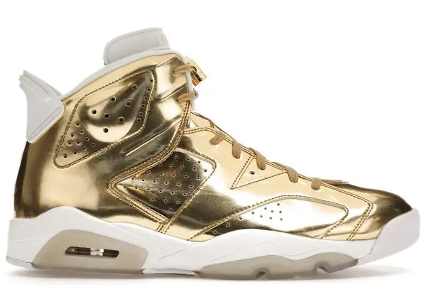 JORDAN 6 Retro Pinnacle Sneakers - Metallic Gold/white