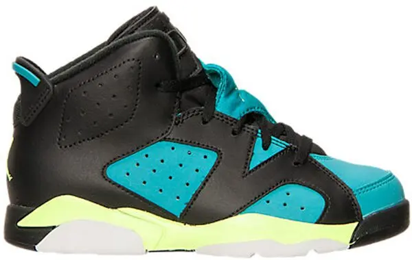 JORDAN 6 Retro Sneakers - Black/volt Ice/turbo Green