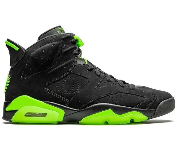 JORDAN 6 Retro Oregon Ducksin Sneakers - Black/electric Green