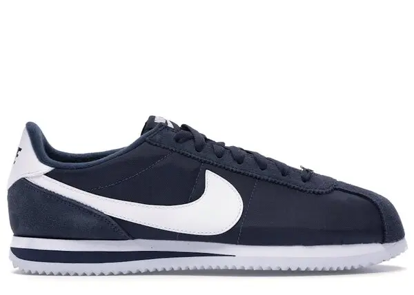 Nike Cortez Basic Nylon - Obsidian/white/metallic Silver