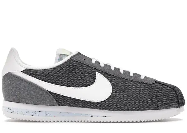 Nike Classic Cortez Recycled Canvas Sneakers - Iron Grey/barely Volt/white