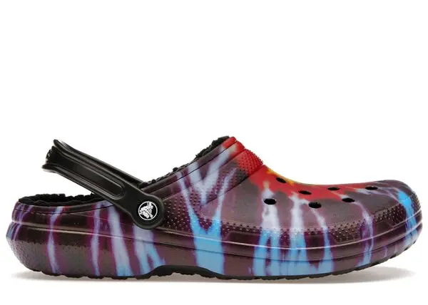 CROCS Classic Tie-dye Lined Clogs - Multi/black