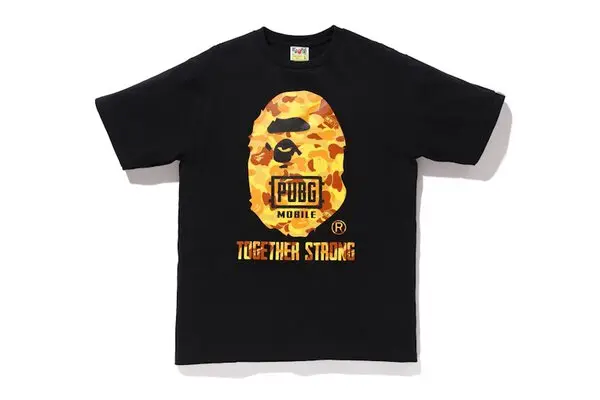 BAPE X Pubg Ape Head Tee Shirt - Black