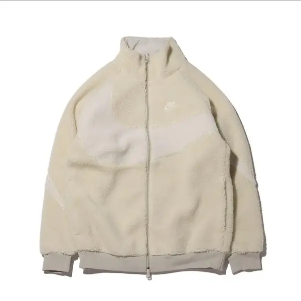 Nike Big Swoosh Reversible Boa Jacket - Light Bone