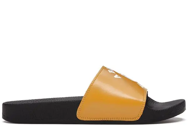 BAPE A Bathing Ape College Slide Sandals - Black/yellow