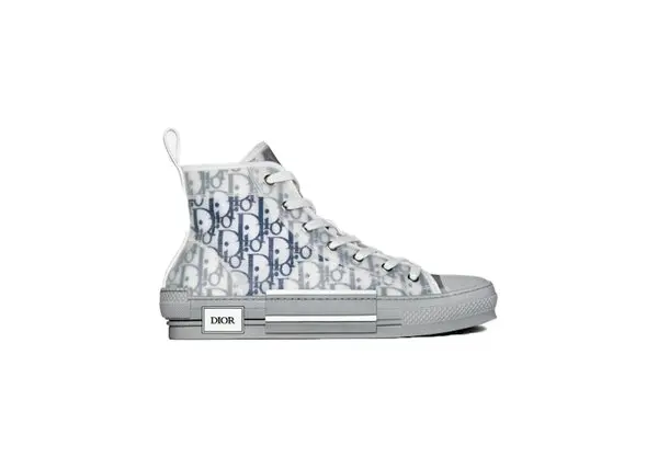 Dior B23 Oblique High-top Sneakers - Blue/grey