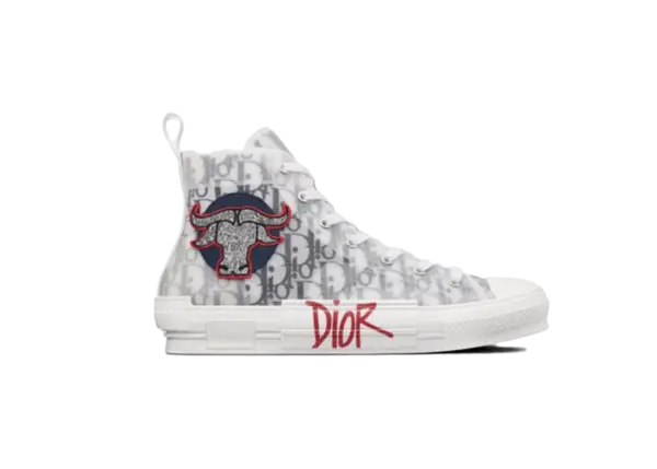 Dior And Shawn B23 High Sneakers - White/black/red