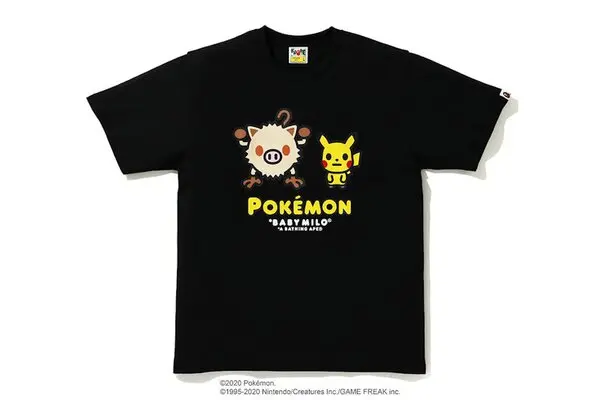 BAPE X Pokemon Mankey Tee Shirt #2 - Black