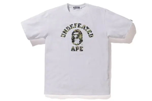 BAPE X Undefeated Abc College Abc Tee Shirt - White/green