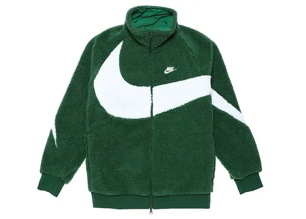 Nike Big Swoosh Reversible Boa Jacket - Gorge Green