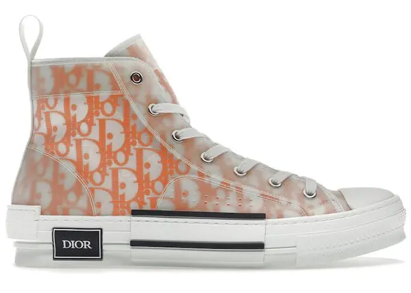 Dior B23 High Top Sneakers - Orange/white
