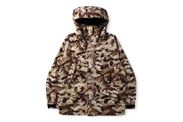 BAPE X Ovo Woodland Camo Snowboard Jacket - Beige