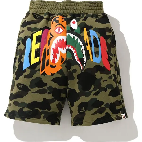 BAPE X Readymade Tiger Shark Wide Sweat Shorts