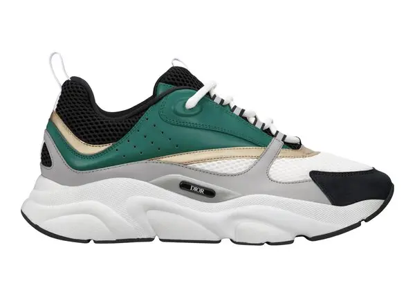 Dior B22 Lace-up Sneakers - White/black/green