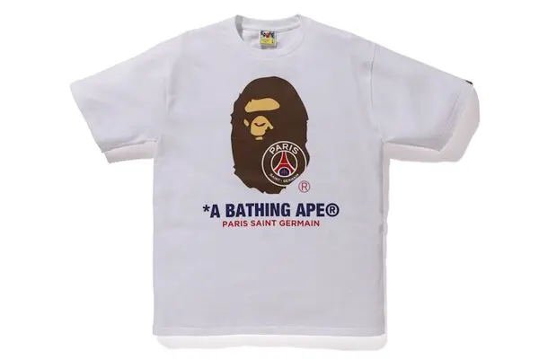 BAPE X Psg Ape Head Tee Shirt - White