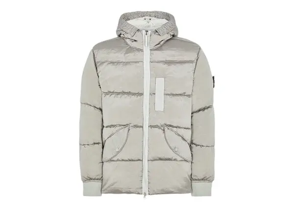 Stone Island Nylon Metal Econyl Regenerated Nylon Down Jacket - Pearl Gray
