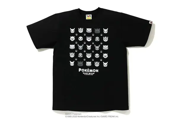 BAPE X Pokemon Monotone Tee Shirt #4 - Black