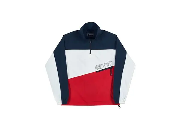 PALACE 3track Shell Top - Navy Blue/white/red