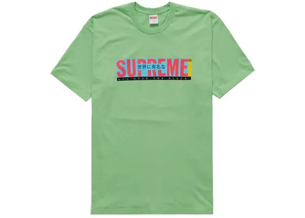 Supreme All Over Tee Shirt - Lime