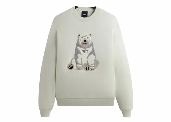 Kith Kithmas Polar Bear Nelson Crewneck Sweatshirt - Chalk