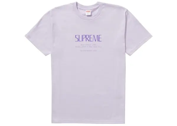 Supreme Anno Domini Tee Shirt - Light Purple