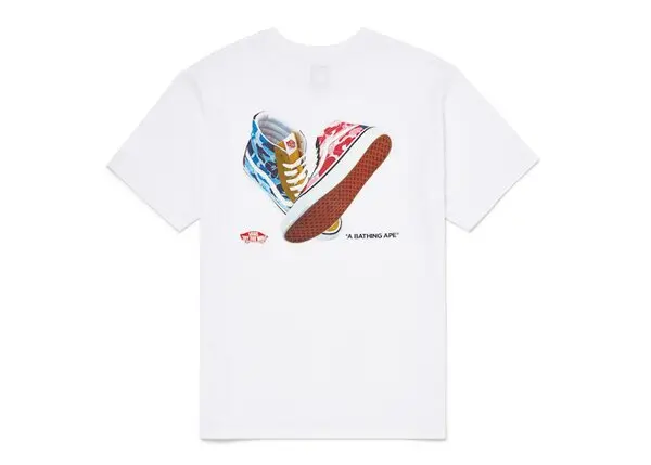 BAPE X Vans Sk8 Hi Tee Shirt - White