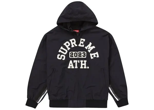 Supreme Appliqué Hooded Track Jacket - Black