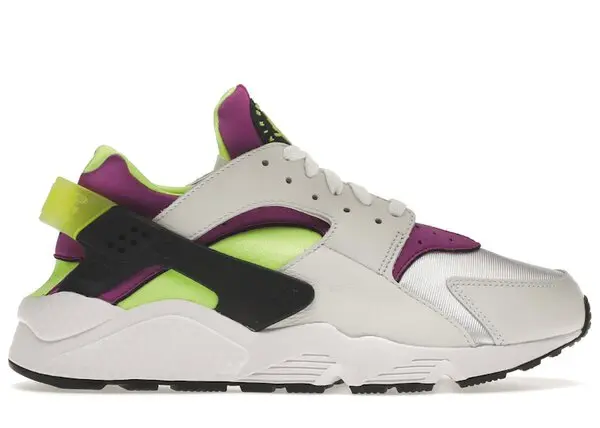 Nike Air Huarache Run Sneakers - White/neon Yellow/magenta