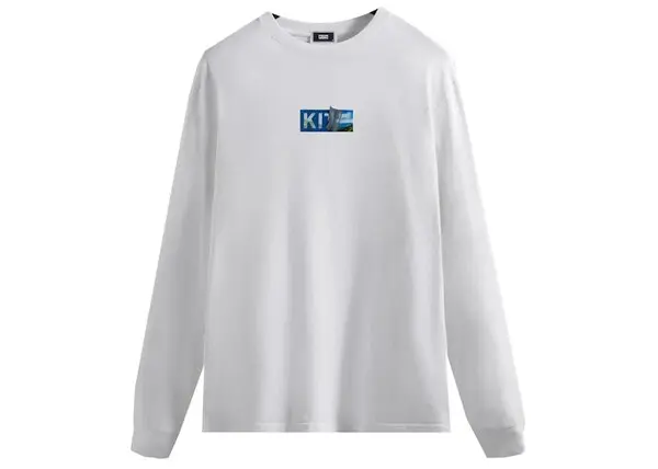 Kith Logo Peel Long Sleeve Tee Shirt - White