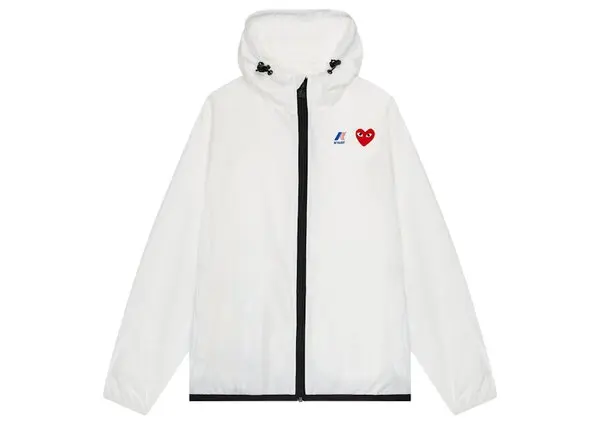 Play Comme Des Garcon X Kway Claude Fullzip Jacket - White