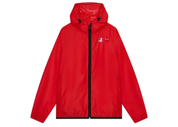 Play Comme Des Garcon X Kway Claude Fullzip Jacket - Red