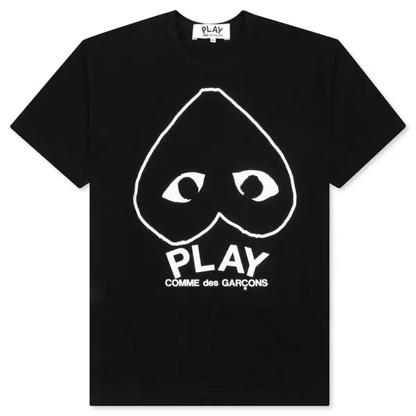 Play Comme Des Garcon Inverted Outline Heart T-shirt