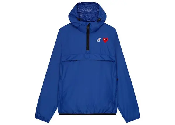 Play Comme Des Garcon X Kway Claude Halfzip Jacket - Blue