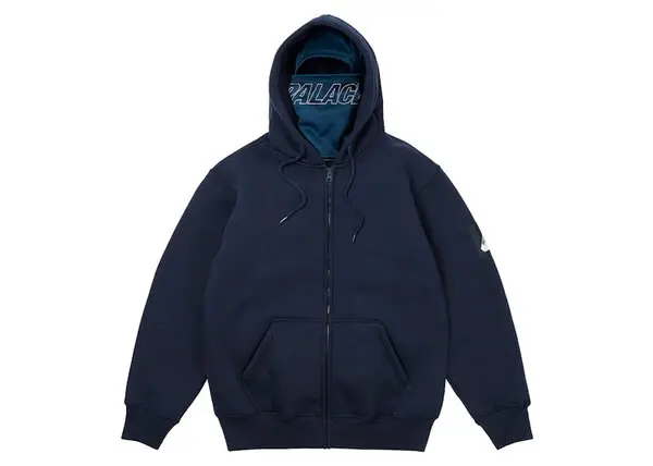 PALACE Facemask Thermal Full Zip Hoodie - Navy Blue