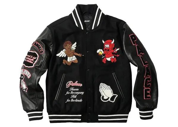 PALACE Fallen Angels Varsity Jacket - Black