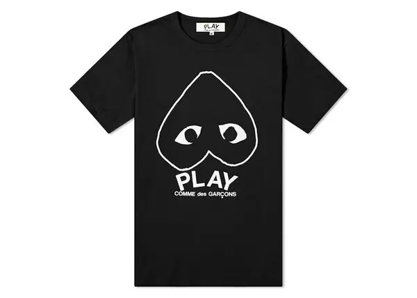 Play Comme Des Garcon Inverted Heart Logo Tee Shirt