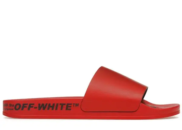 Off-White Industrial Belt Slides - Red/black
