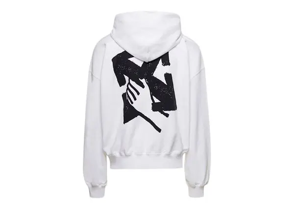 Off-White Arrow Boxy Hoodie - White/black