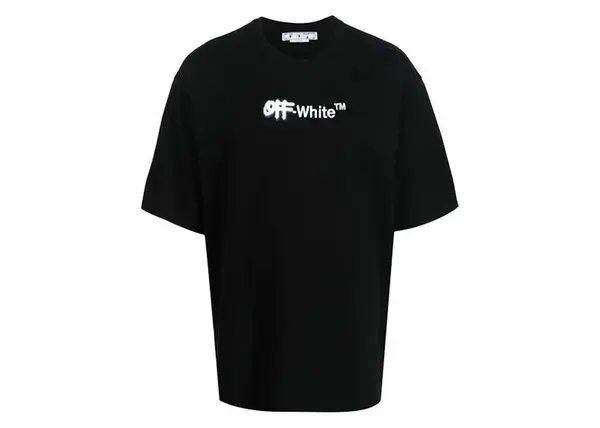 Off-White Off Off Embroidered Spray Helvetica Skate Tee Shirtin - Black/white