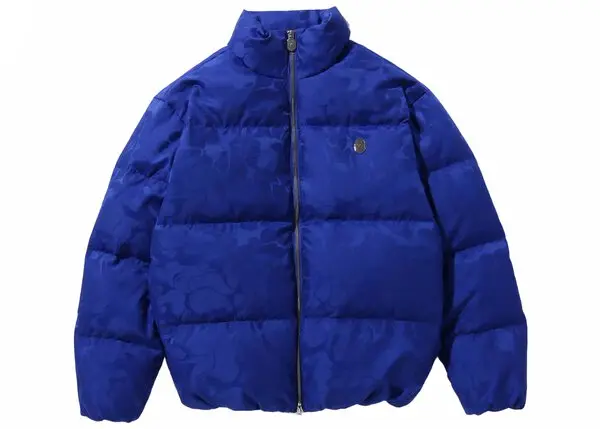 BAPE Tonal Camo Puffer Down Jacket - Blue