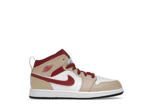 JORDAN Mid Sneakers - White Onyx/cardinal Red