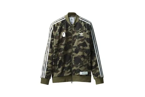 BAPE X Adidas Adicolor Track Top - Olive Cargo